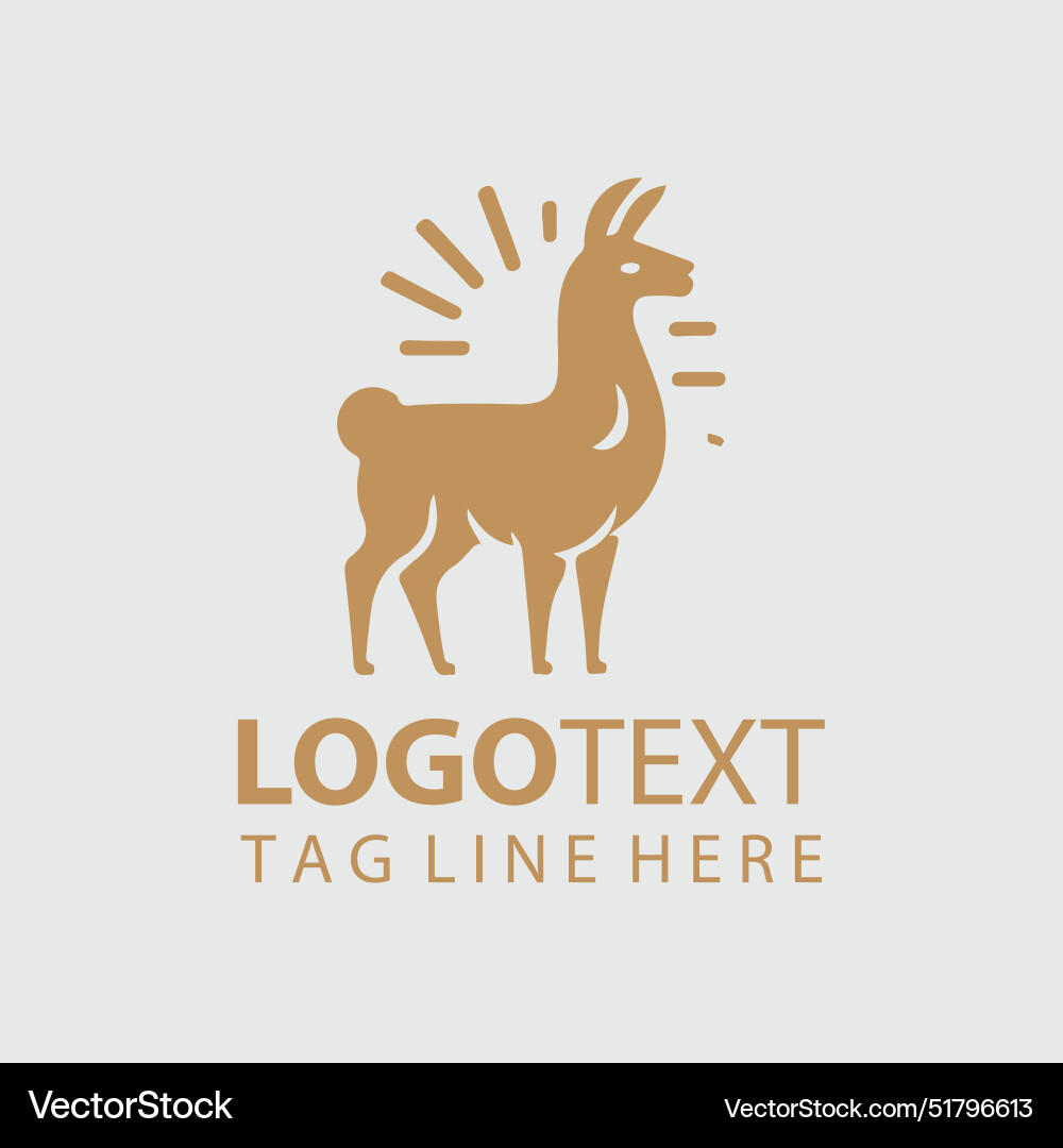 Llama logo Royalty Free Vector Image - VectorStock