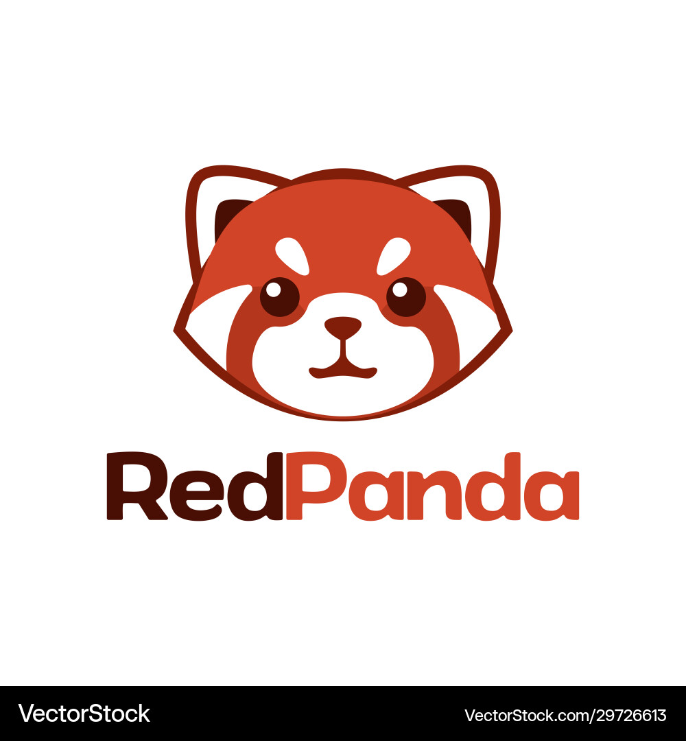 Logo red panda Royalty Free Vector Image - VectorStock
