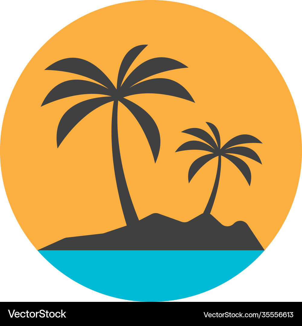 Palm tree summe Royalty Free Vector Image - VectorStock