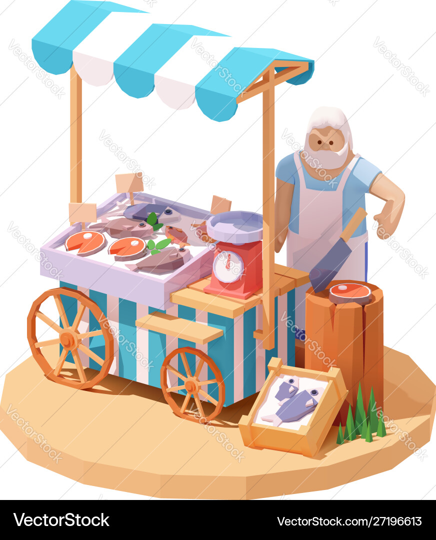 Man Fishmonger Cartoon Vector Images (39)