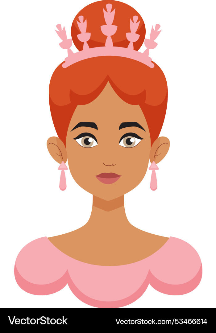 A queen with crown Royalty Free Vector Image - VectorStock