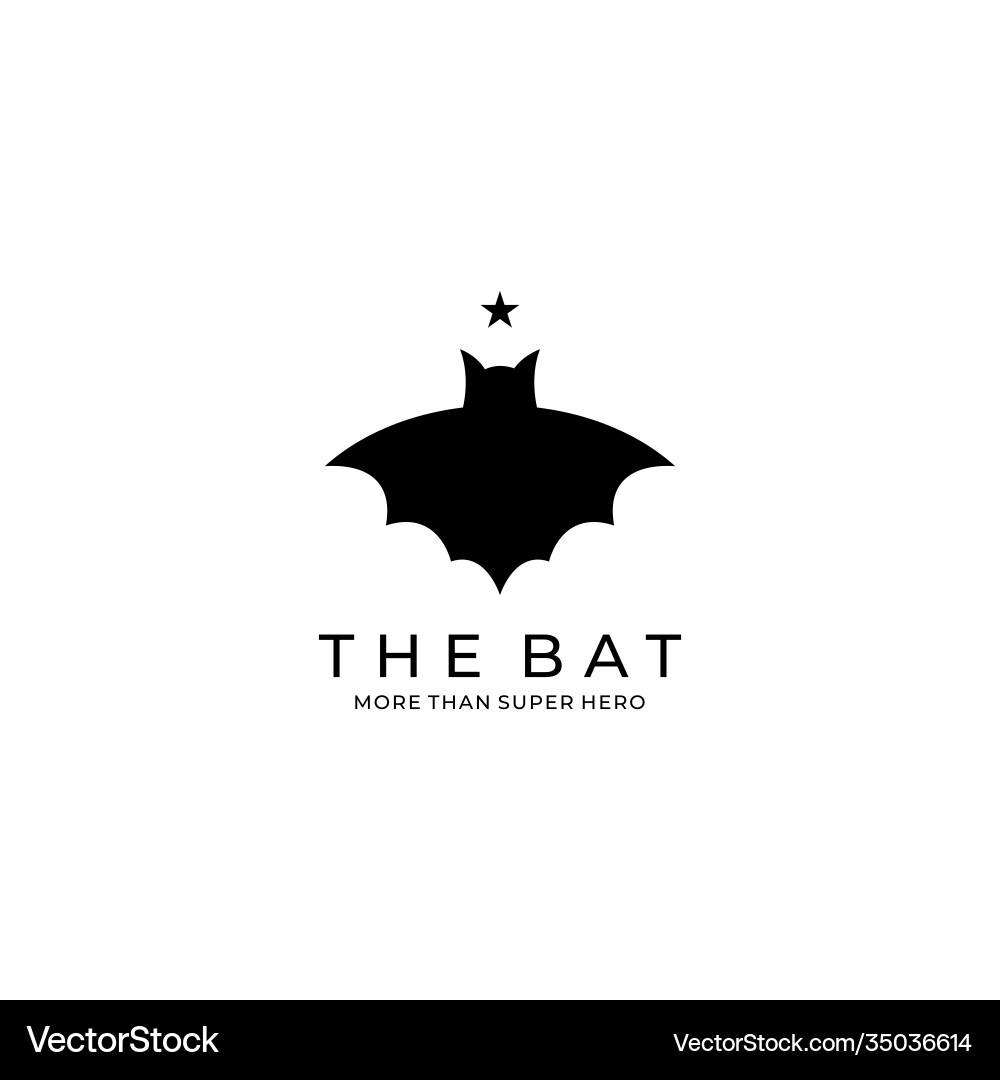Bat icon on white background Royalty Free Vector Image