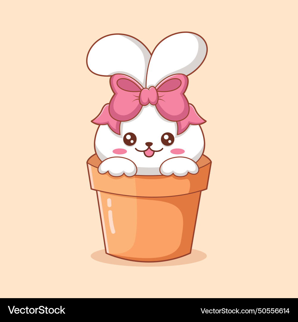 Cute bunny character design Royalty Free Vector Image