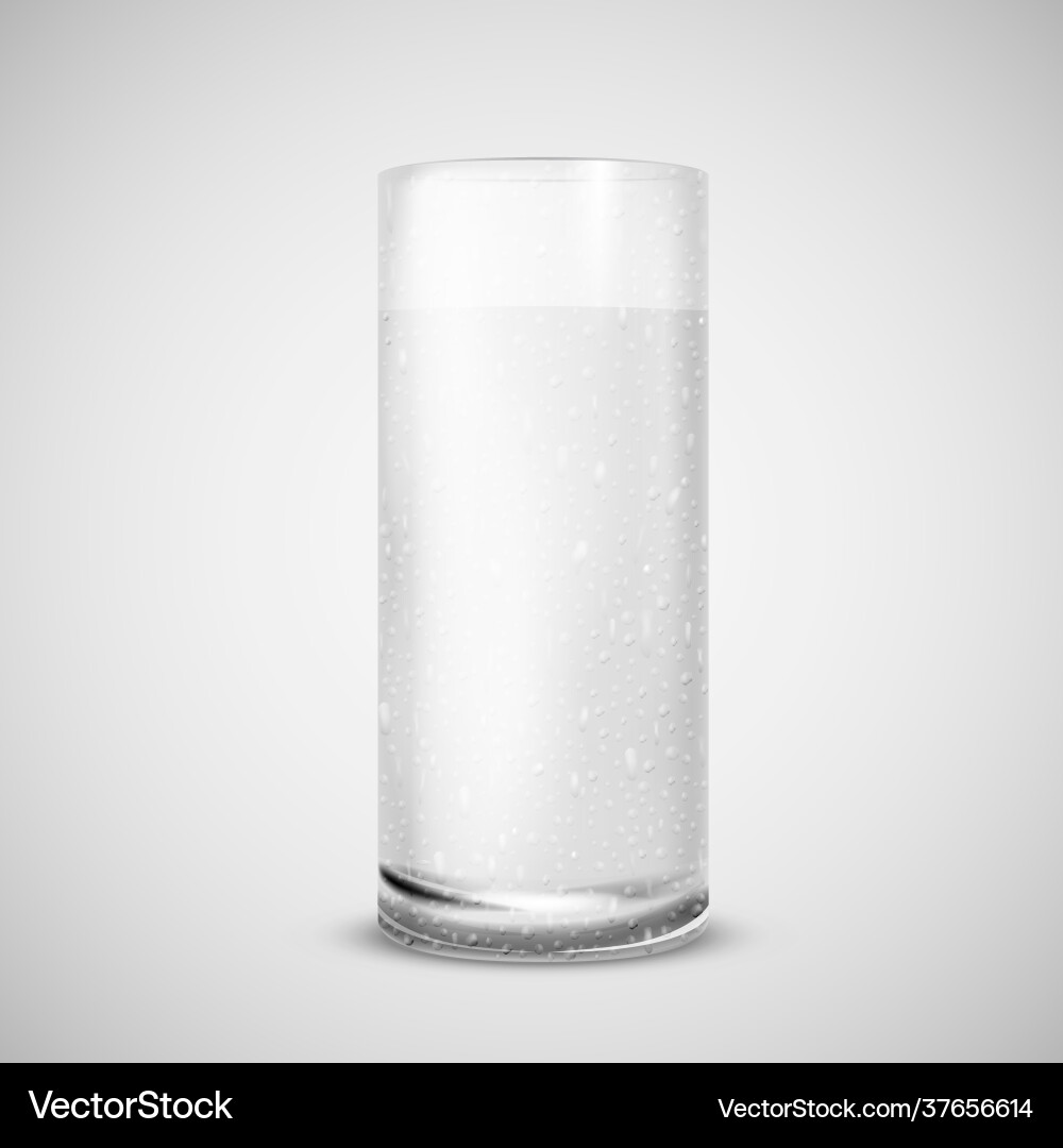 Glass water Royalty Free Vector Image - VectorStock