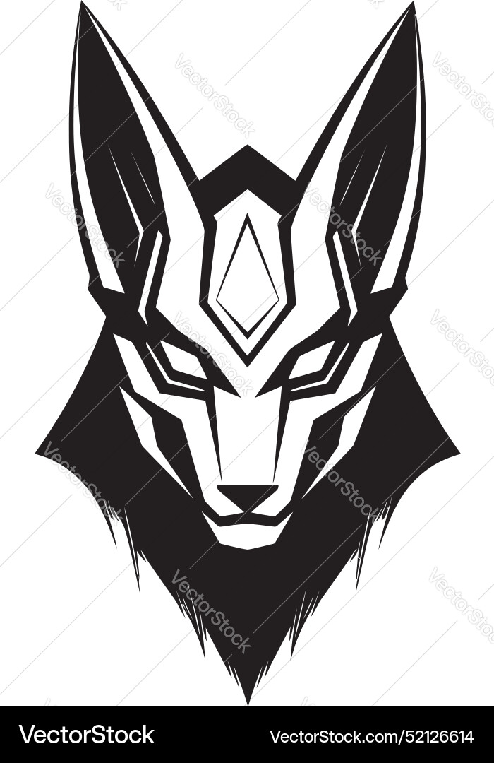 Jackals judgement an anubis mascot logo design Vector Image