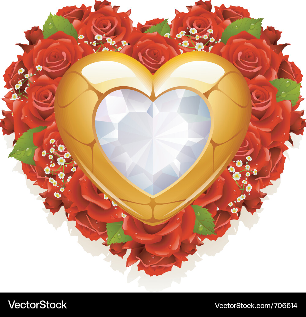 Roses and jewelry Royalty Free Vector Image - VectorStock
