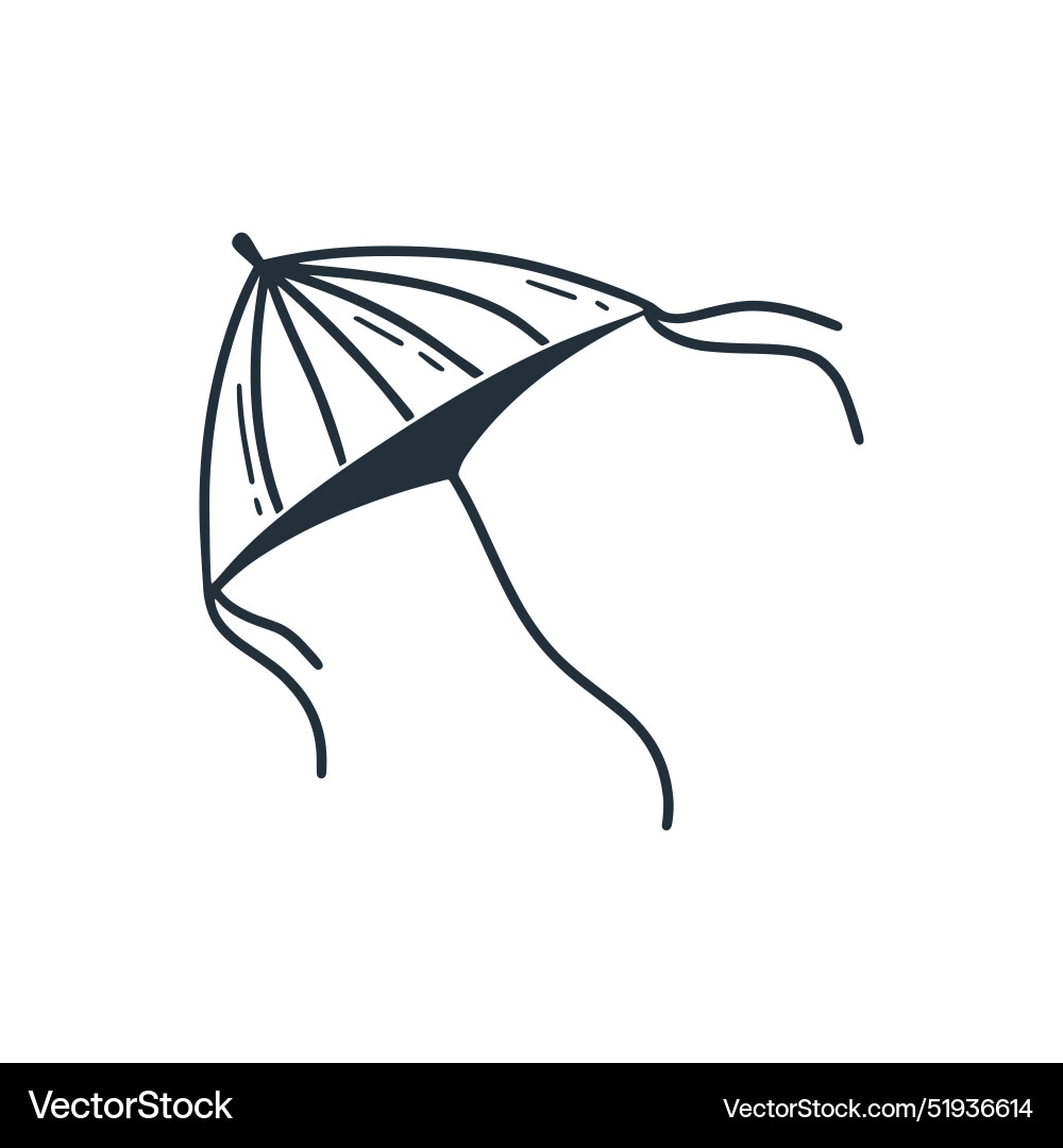 Simple doodle of kite clip art Royalty Free Vector Image