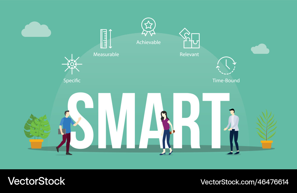 Smart Goals Business Concept Royalty Free Vector Image