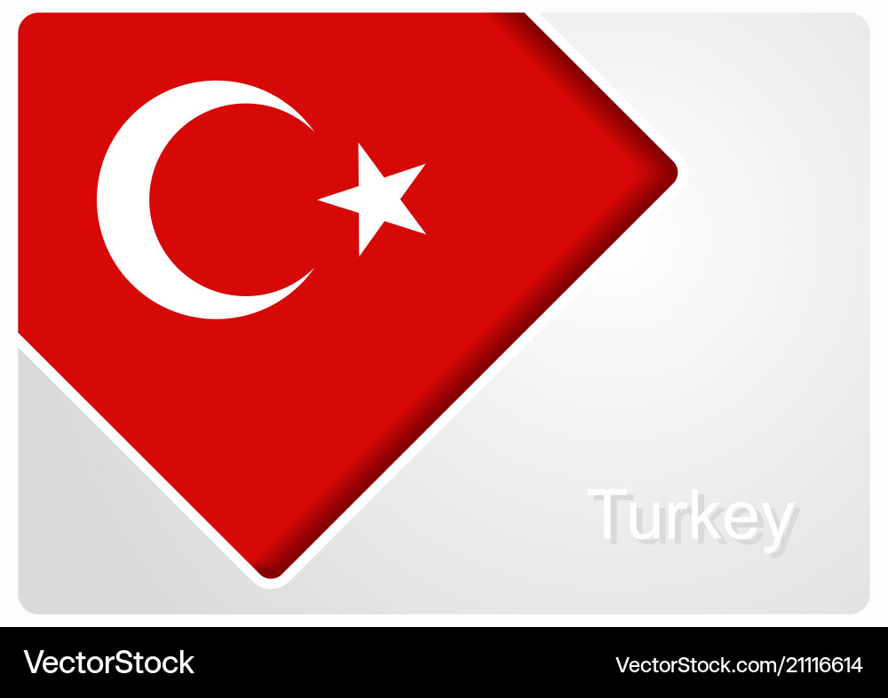 Turkish flag design background Royalty Free Vector Image