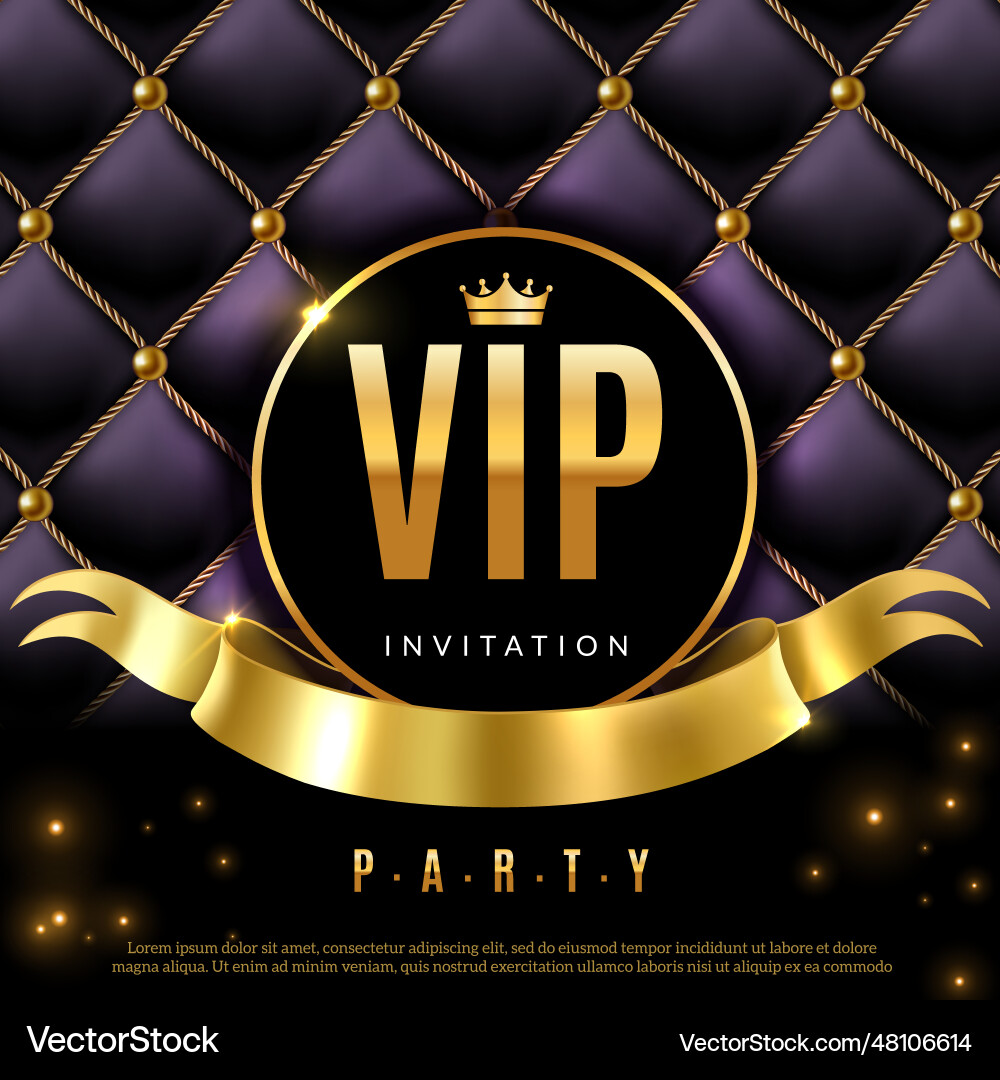 Vip luxury invitation coupon certificate Vector Image