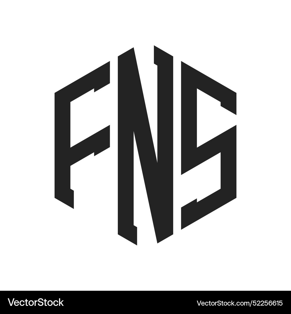 Fns logo design initial letter monogram Royalty Free Vector