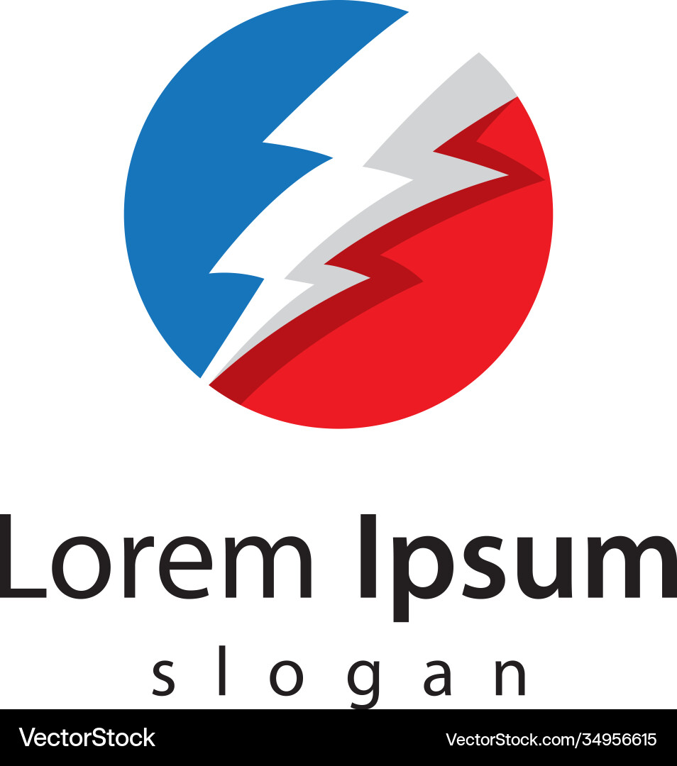 Lightning logo images Royalty Free Vector Image