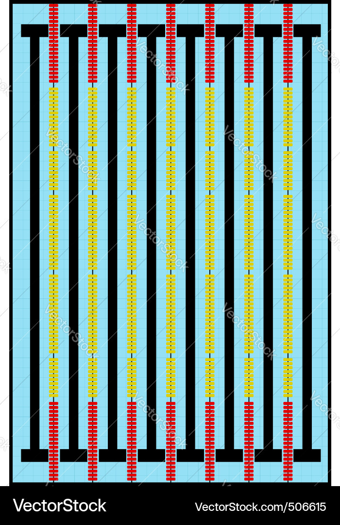 Swimming Pool Lanes Royalty Free Vector Image - VectorStock