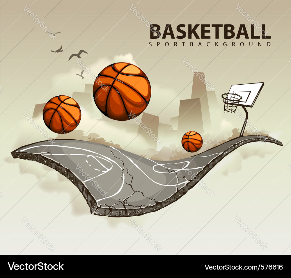 Basketball court Royalty Free Vector Image - VectorStock