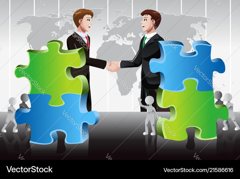 Business merger concept Royalty Free Vector Image