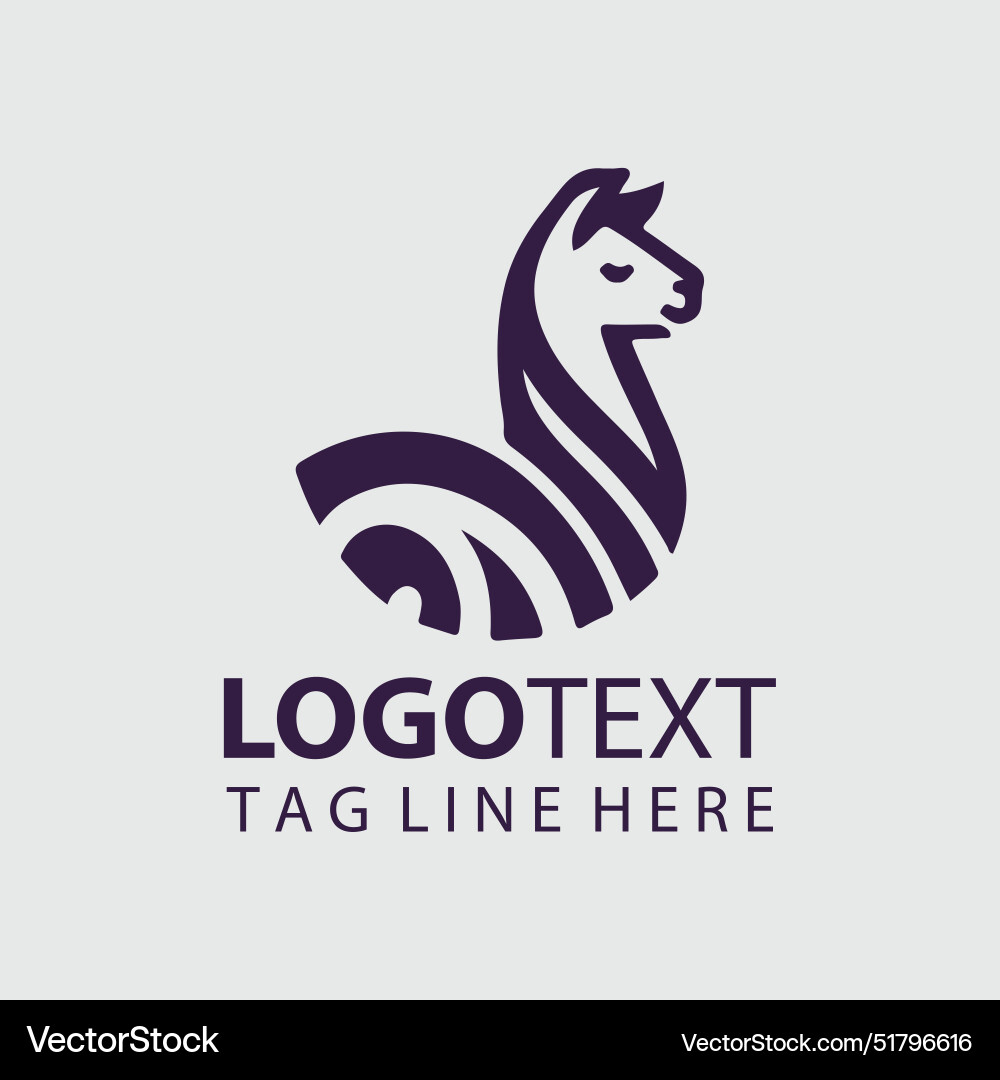 Llama logo Royalty Free Vector Image - VectorStock