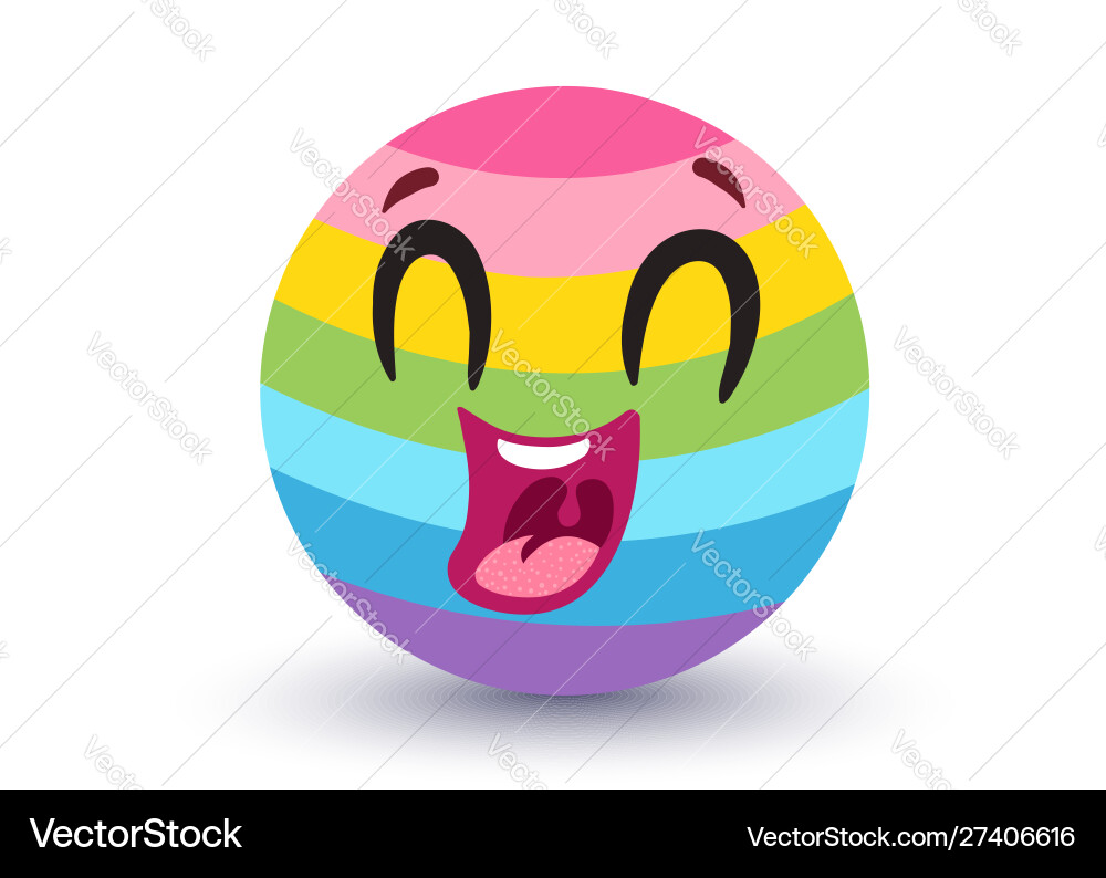 Rainbow emoji Royalty Free Vector Image - VectorStock