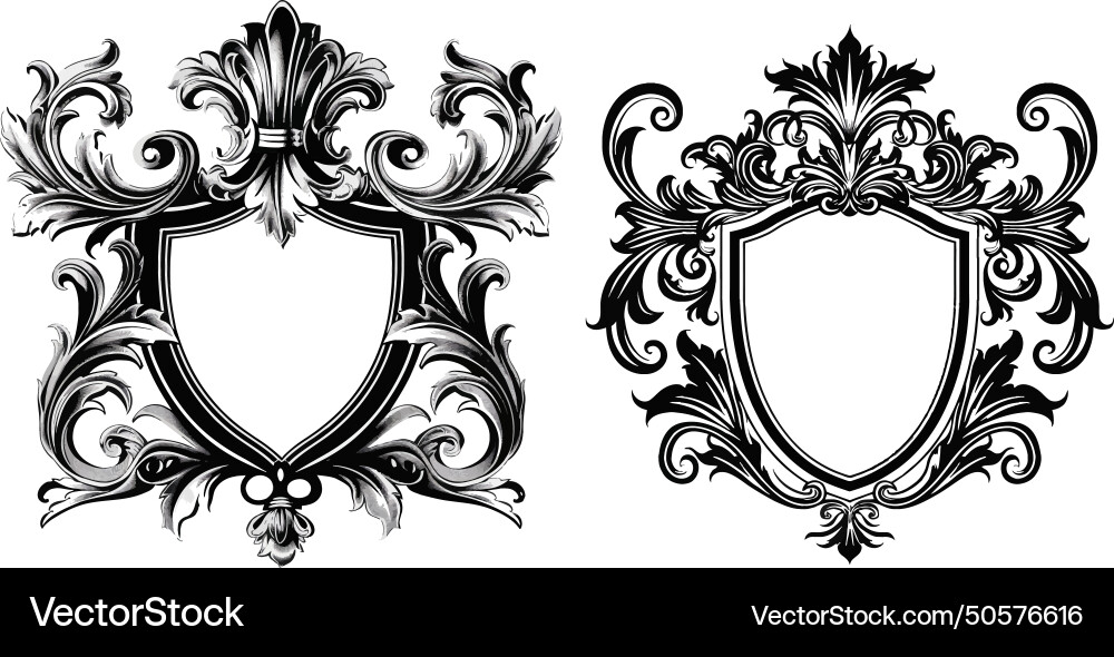 Vintage baroque victorian frame border Royalty Free Vector