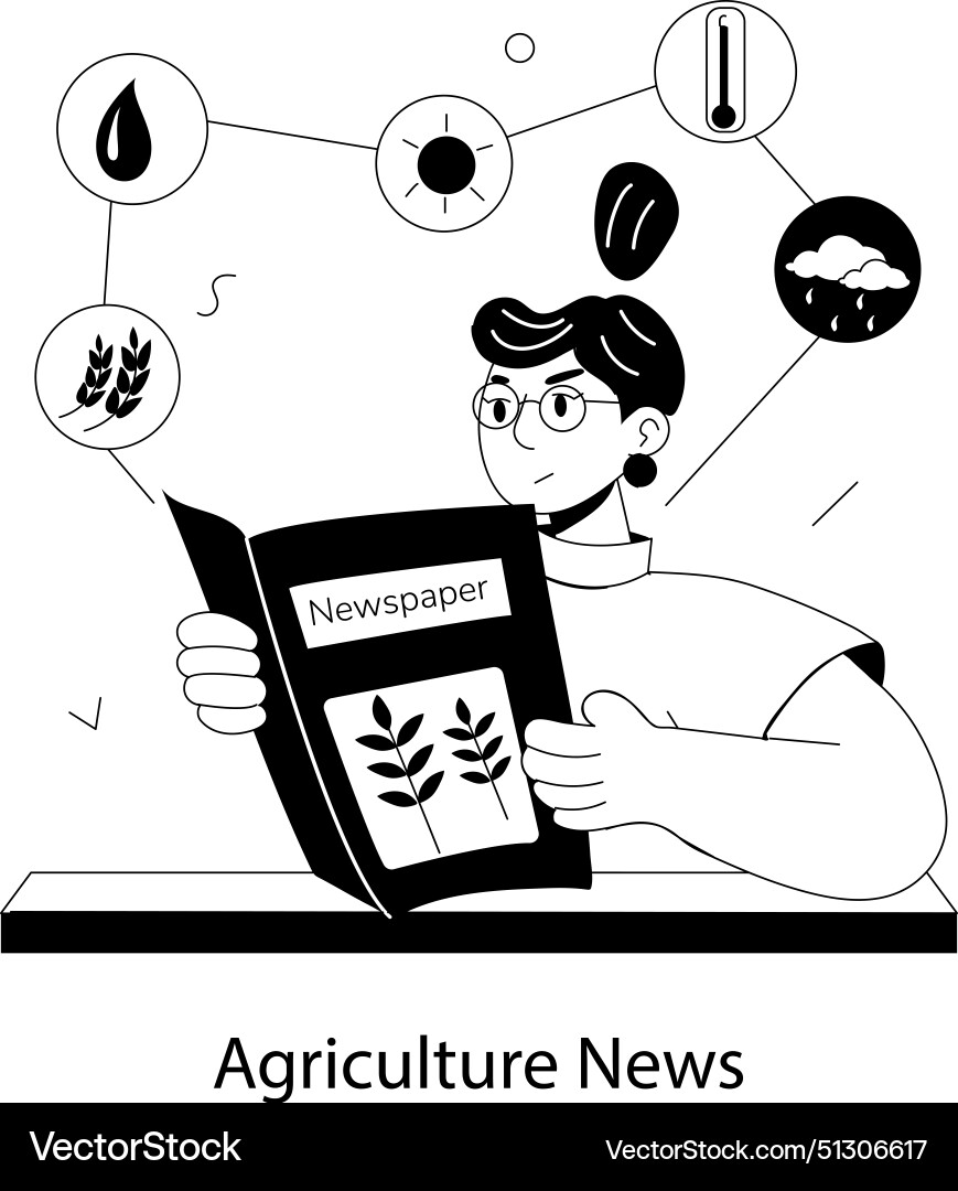 Agriculture news Royalty Free Vector Image - VectorStock