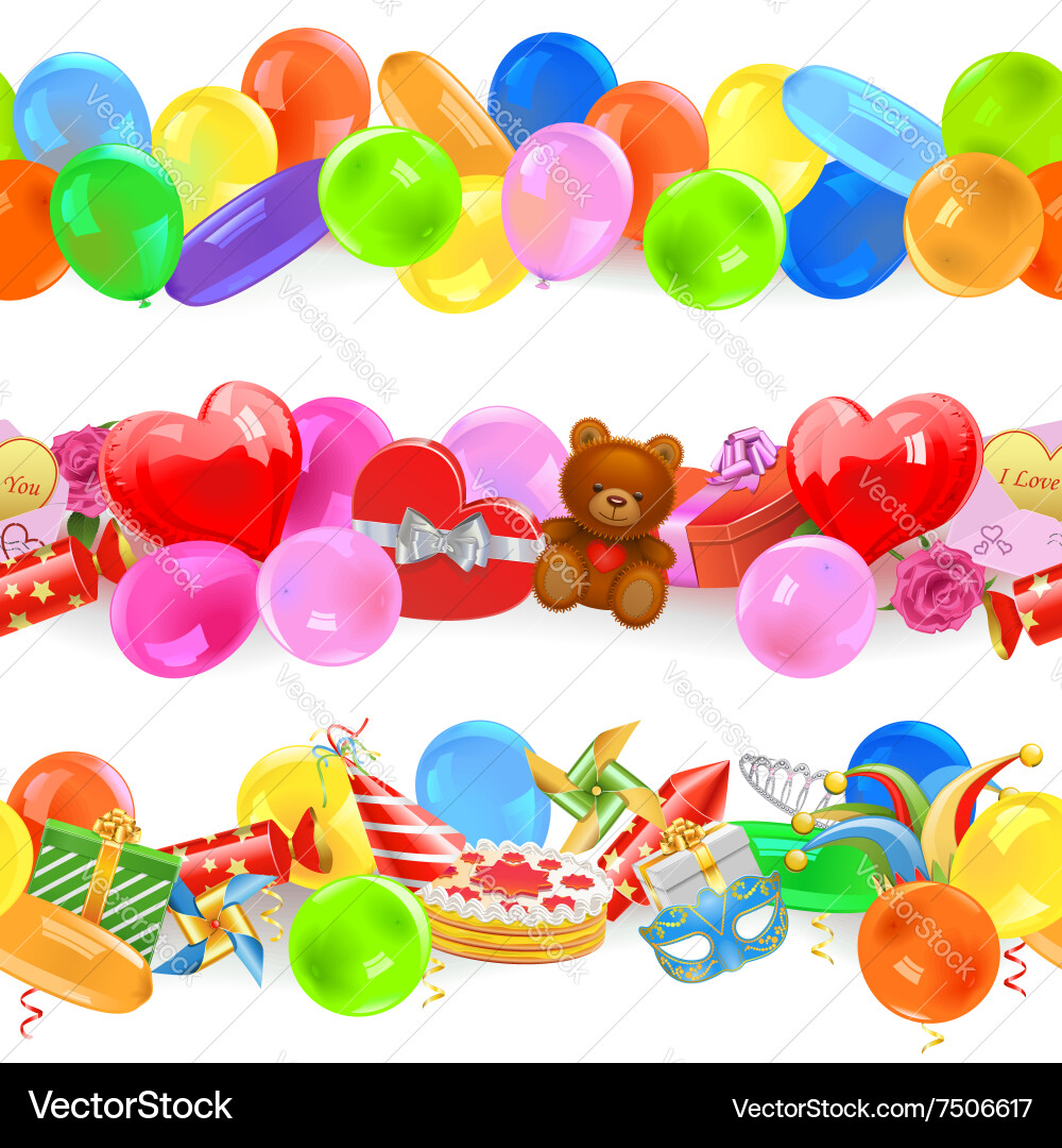 Festive borders set Royalty Free Vector Image - VectorStock