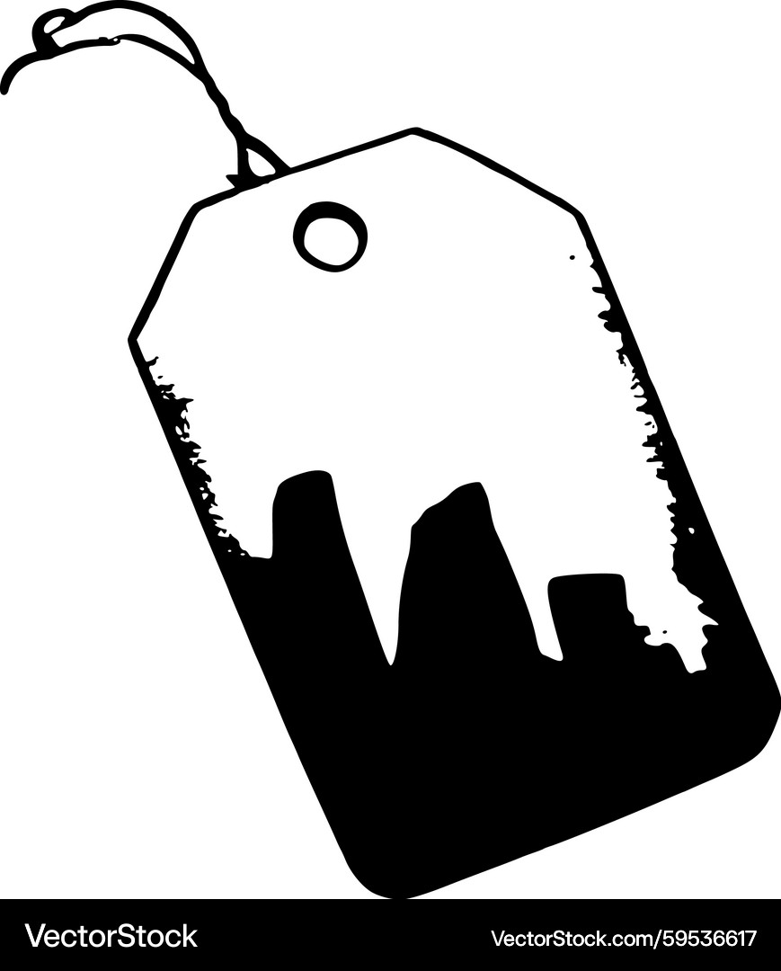 Price Tag Silhouette - Cityscape Royalty Free Vector Image