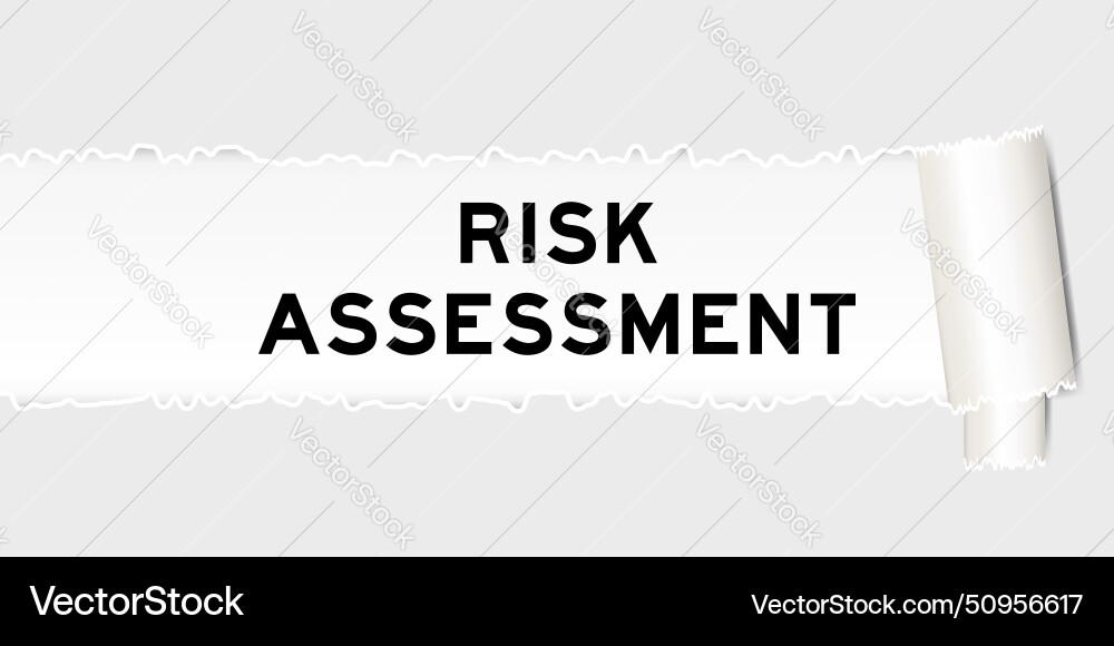 Ripped gray paper background that have word risk Vector Image