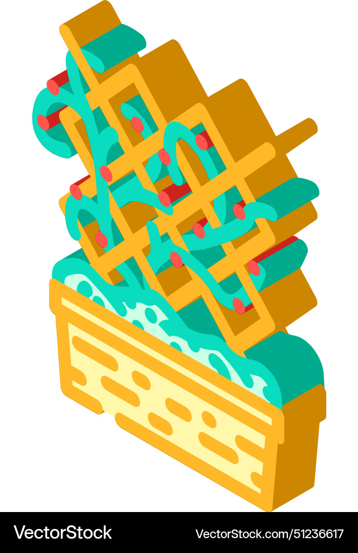 Trellis urban gardening isometric icon Royalty Free Vector