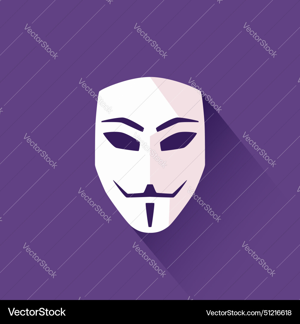 Anonymous mask face icon Royalty Free Vector Image