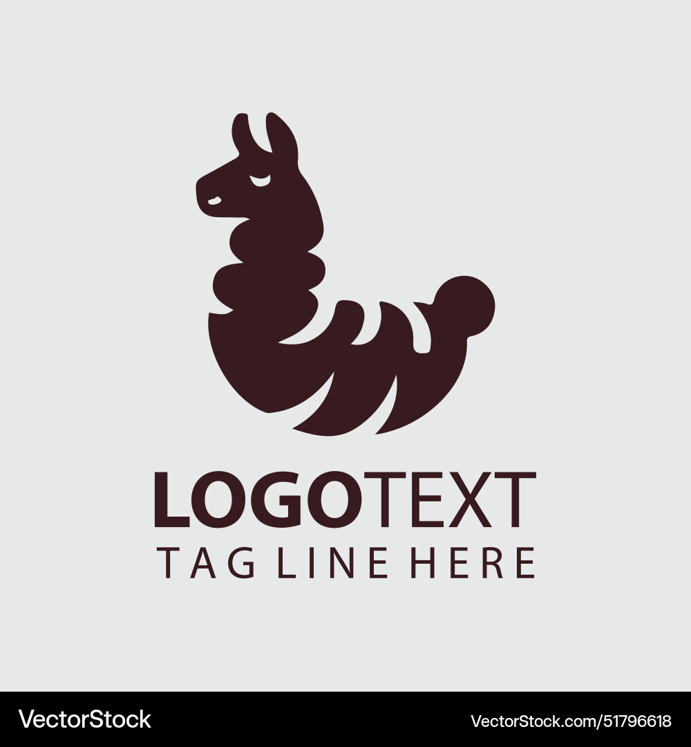 Llama logo Royalty Free Vector Image - VectorStock