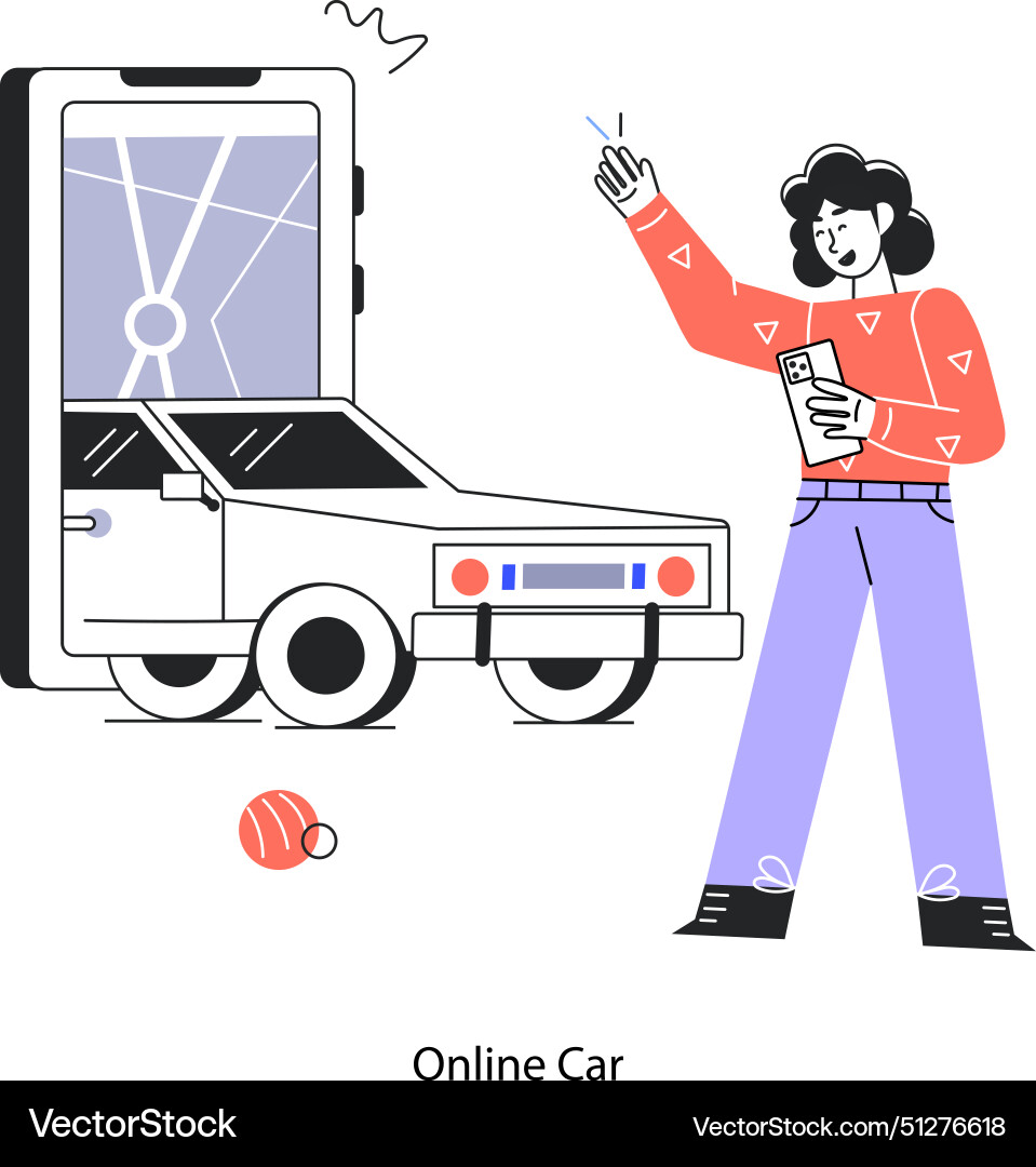 Online car Royalty Free Vector Image - VectorStock
