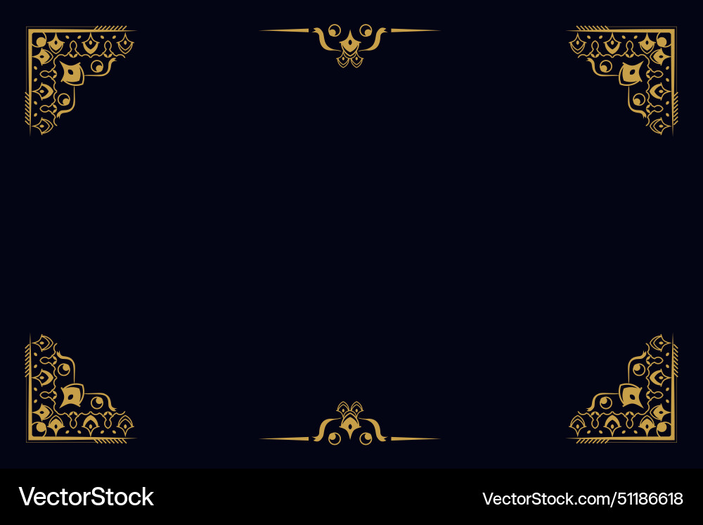 Vintage pattern border ornamental design art Vector Image