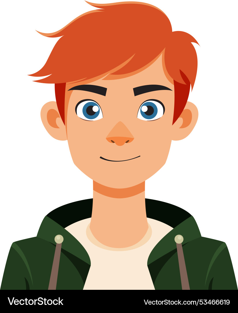 A happy red-haired boy Royalty Free Vector Image