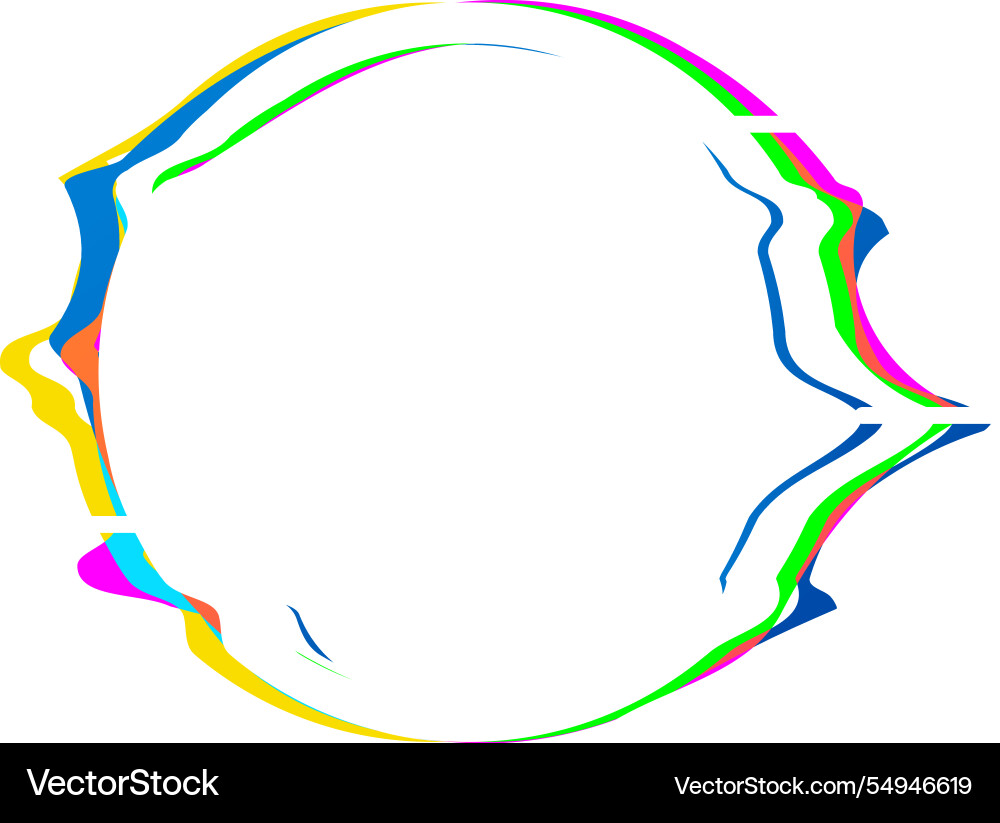 Bright multicolored circle frame vibrating Vector Image