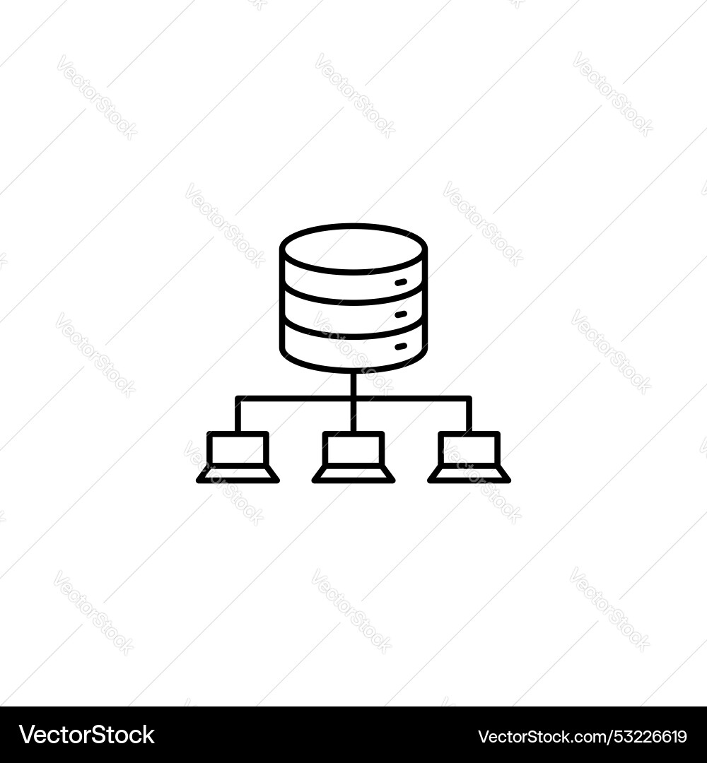 Data mining icon set computing server Royalty Free Vector