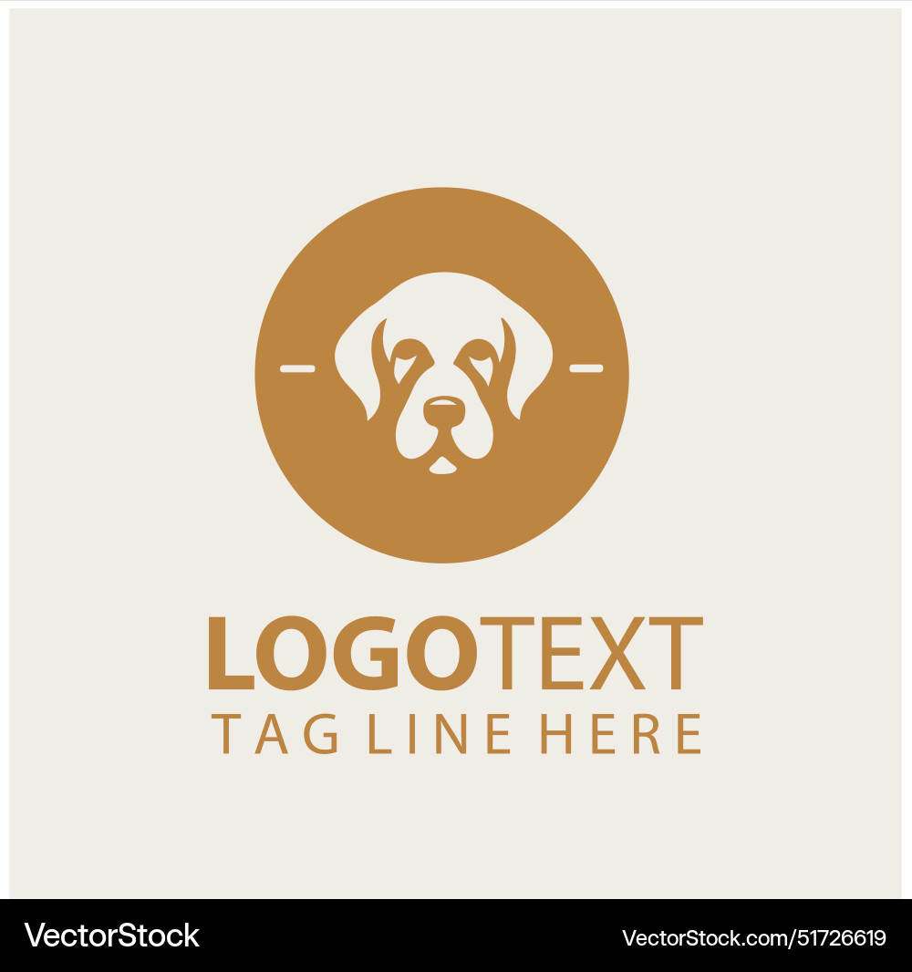 Pet dog logo Royalty Free Vector Image - VectorStock