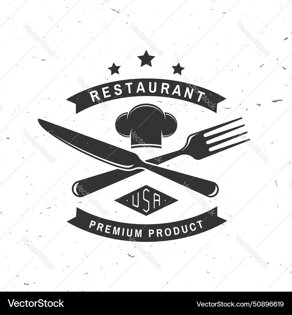 Restaurant shop menu logo Royalty Free Vector Image