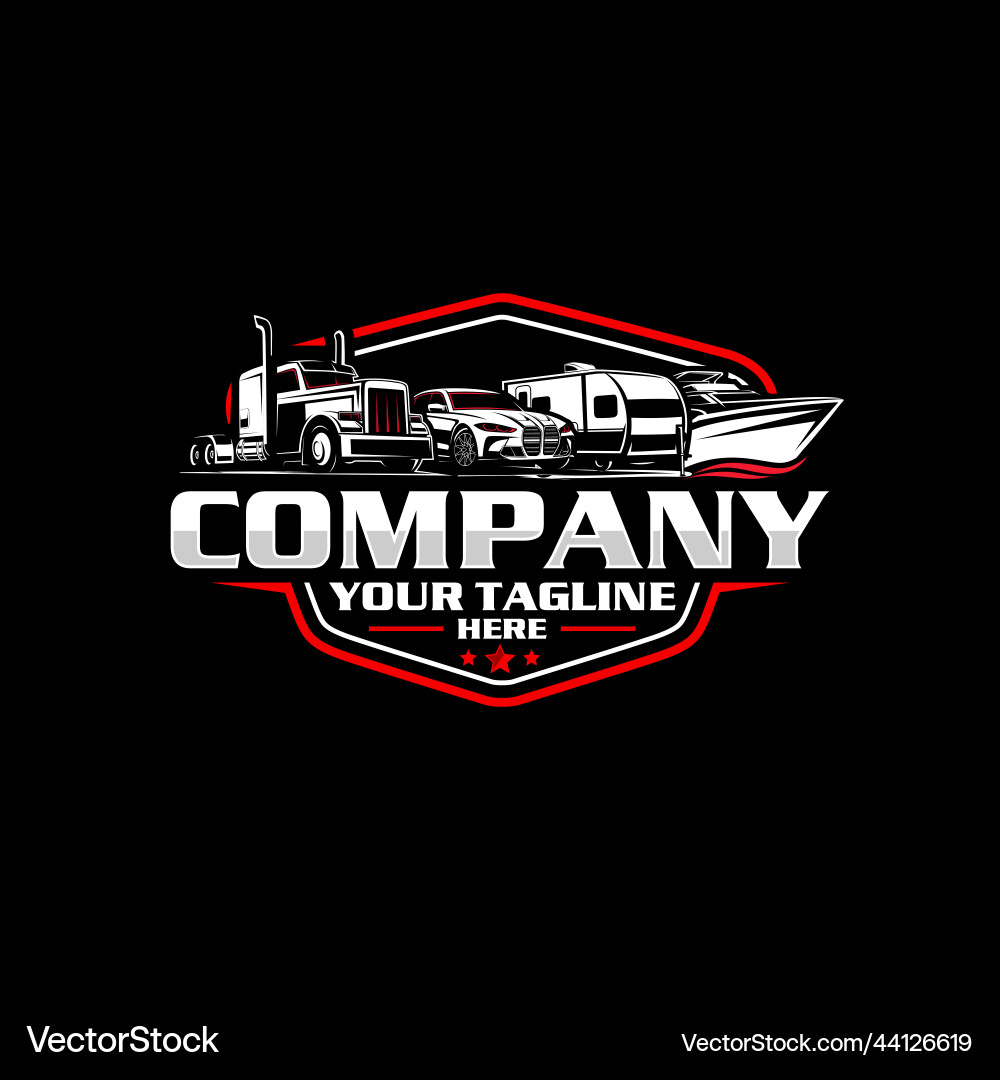 Rv vehicle storage logo Royalty Free Vector Image