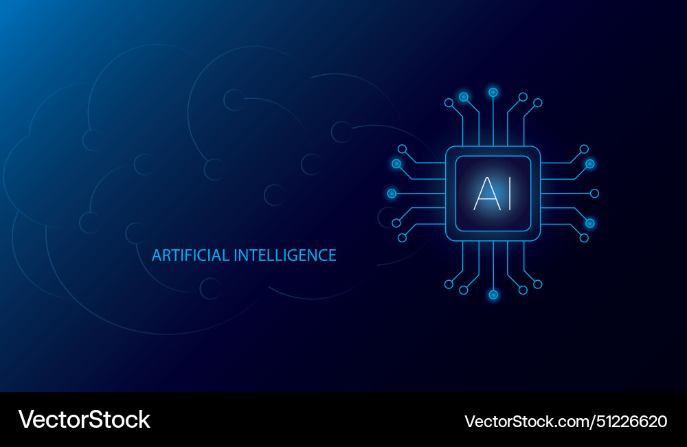Ai artificial intelligence technology Royalty Free Vector