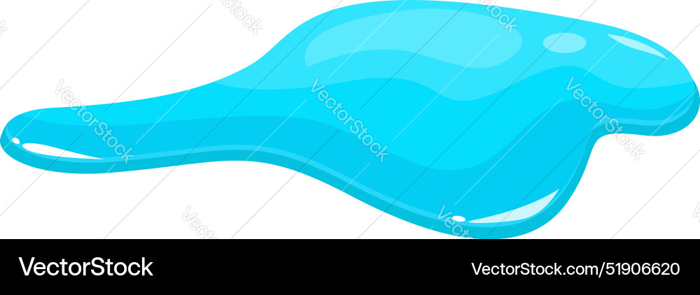 Blue liquid spill spreading on the ground Vector Image