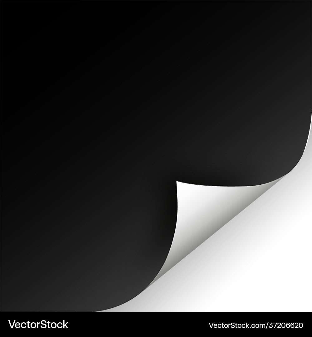 Curly page corner realistic Royalty Free Vector Image