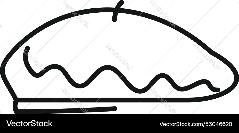 French beret isolated on a white background Vector Image