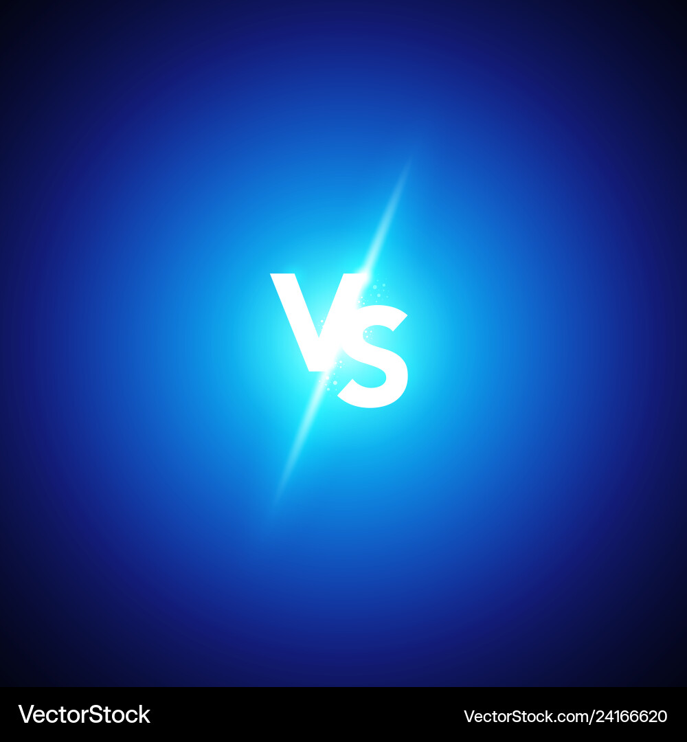 Neon Versus Battle Logo Royalty Free Vector Image