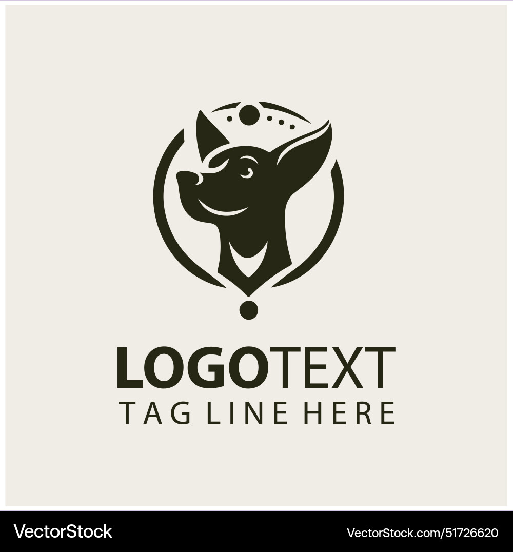 Pet dog logo Royalty Free Vector Image - VectorStock