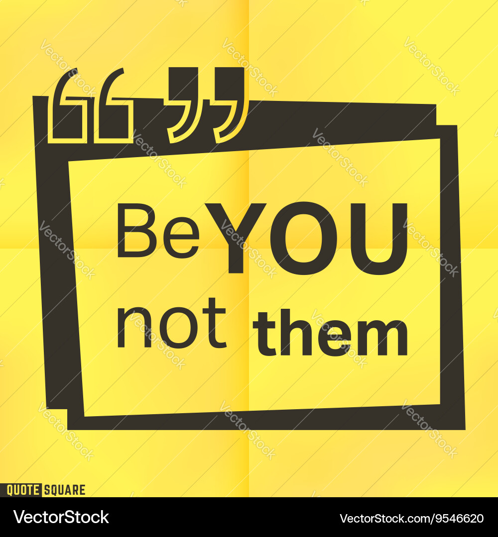 Quote square template Royalty Free Vector Image