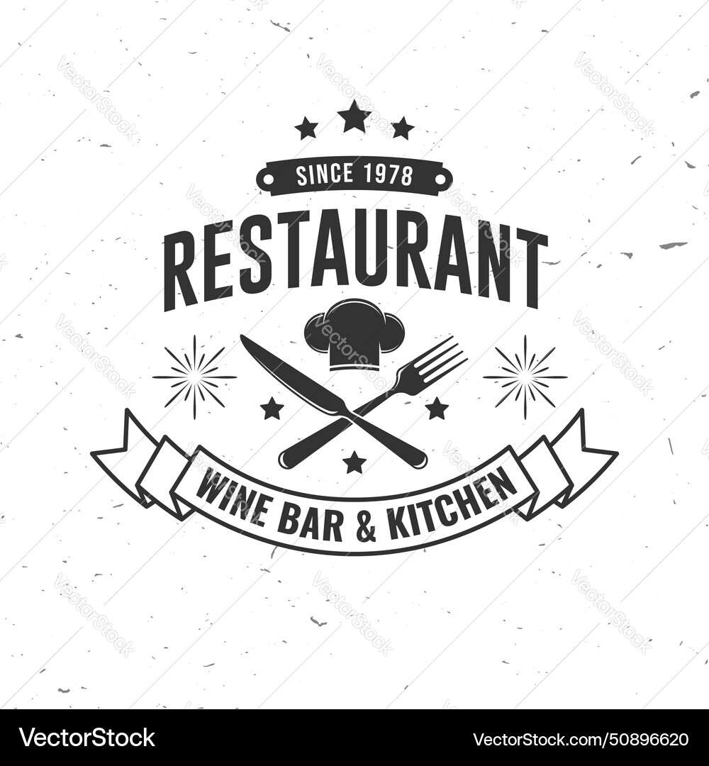 Restaurant shop menu logo Royalty Free Vector Image