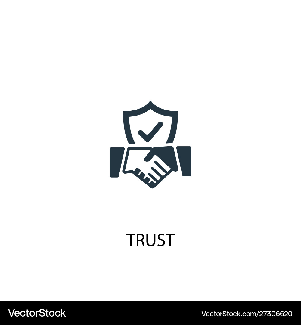 Trust icon simple element Royalty Free Vector Image