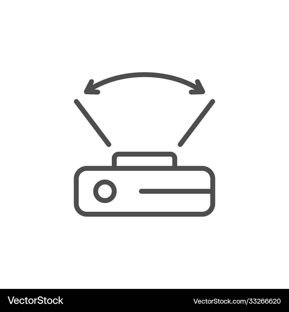 Wide angle camera line icon Royalty Free Vector Image