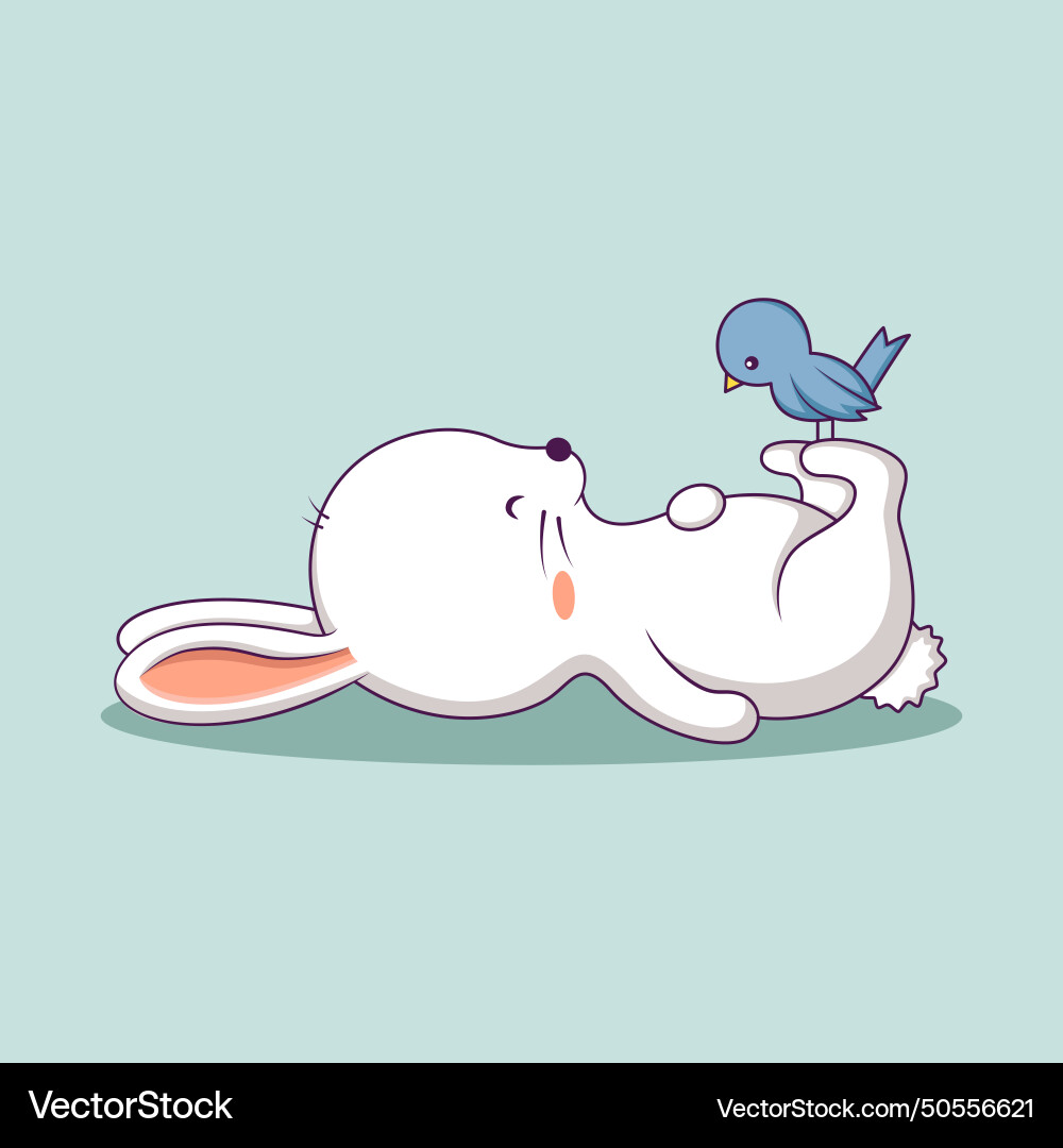 Cute bunny character design Royalty Free Vector Image
