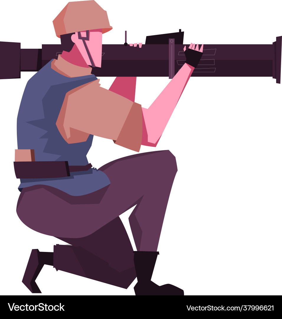 Portable air defense system Royalty Free Vector Image