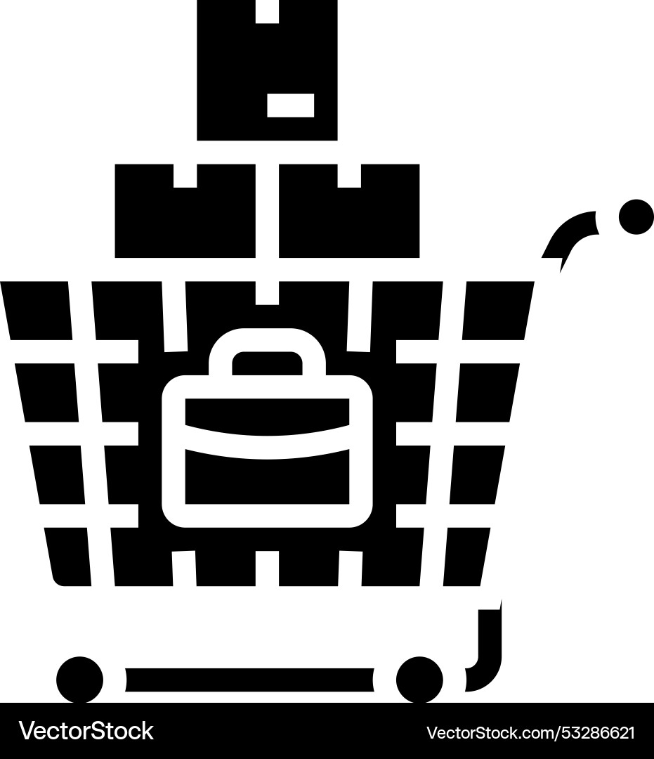 Procurement business process glyph icon Royalty Free Vector